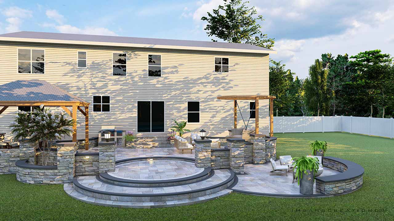 Tropical Patio Design - Imrans creation - architectural design services